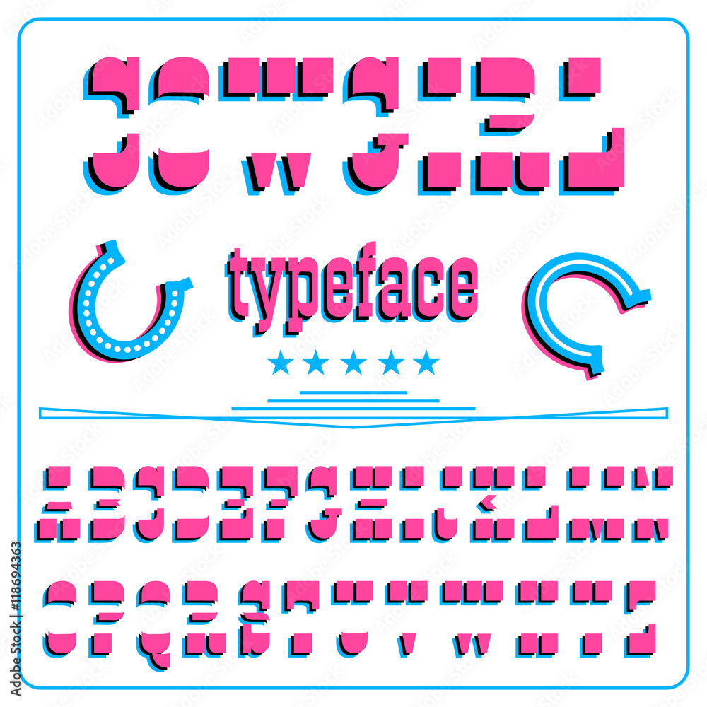 Cowgirl Western font / vintage typeface in west cowboy style with ...