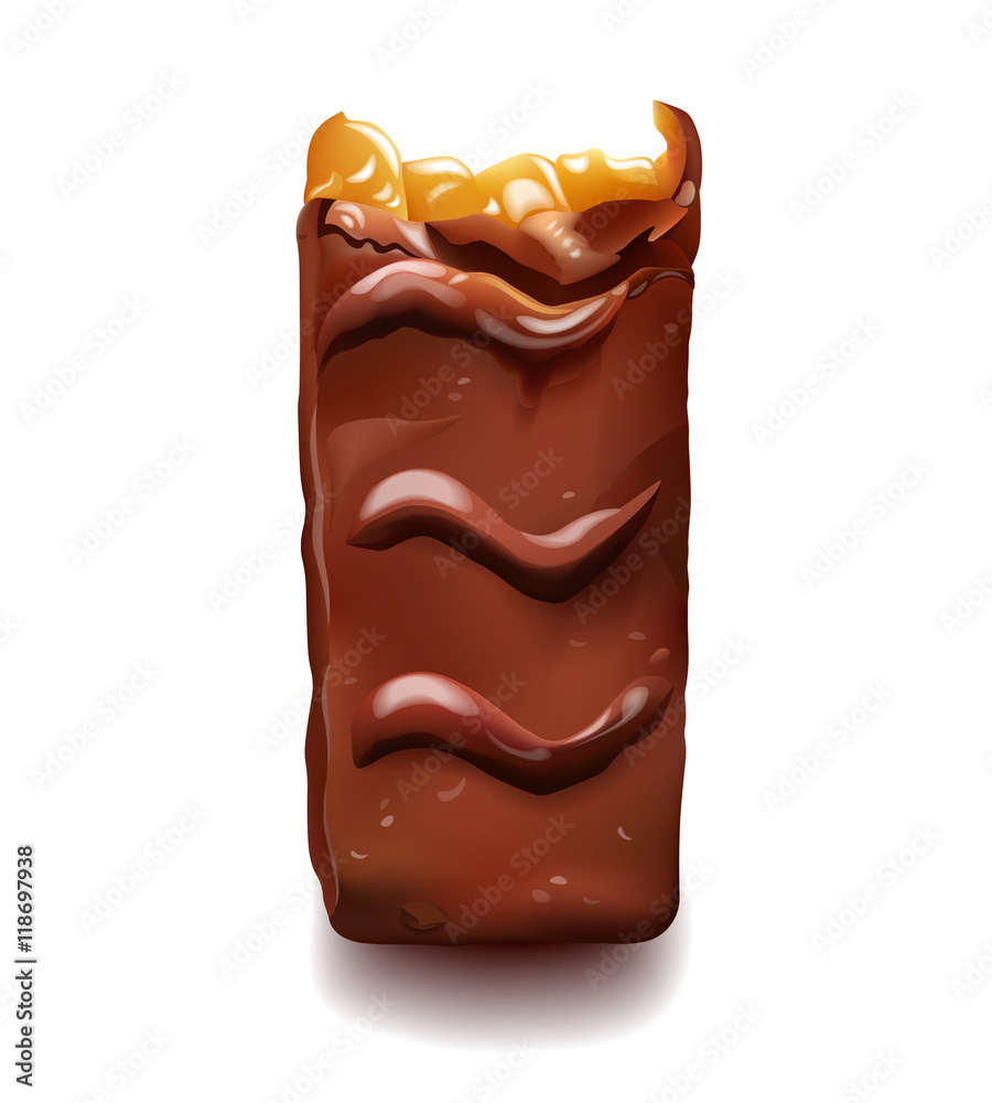 Chocolate Bar Concept. Realistic Vector Illustration. Stock Vector ...