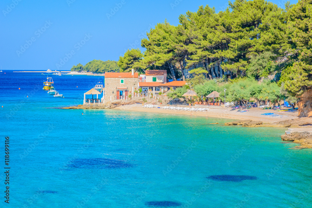 Island Brac coastal seascape. / Coastal view at Island of Brac ...