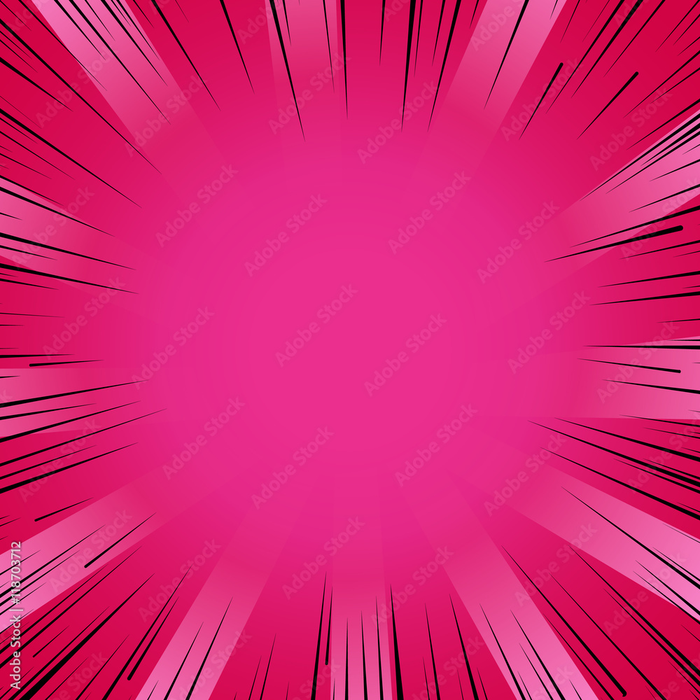 Manga comic book flash explosion radial lines background. Stock Vector ...