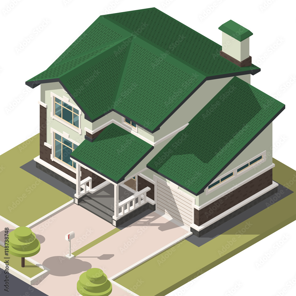 Isometric View Of House