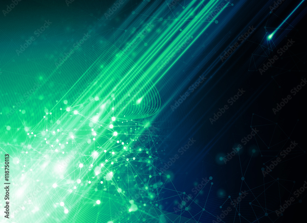 data deep learning hologram ai technology robotic, molecule of chemical ...