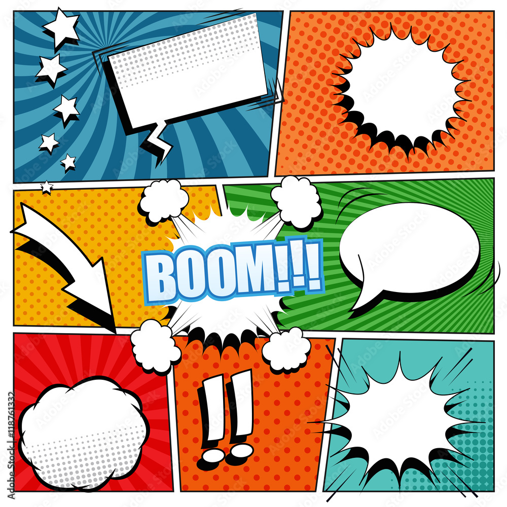 Comic book background Stock Vector | Adobe Stock