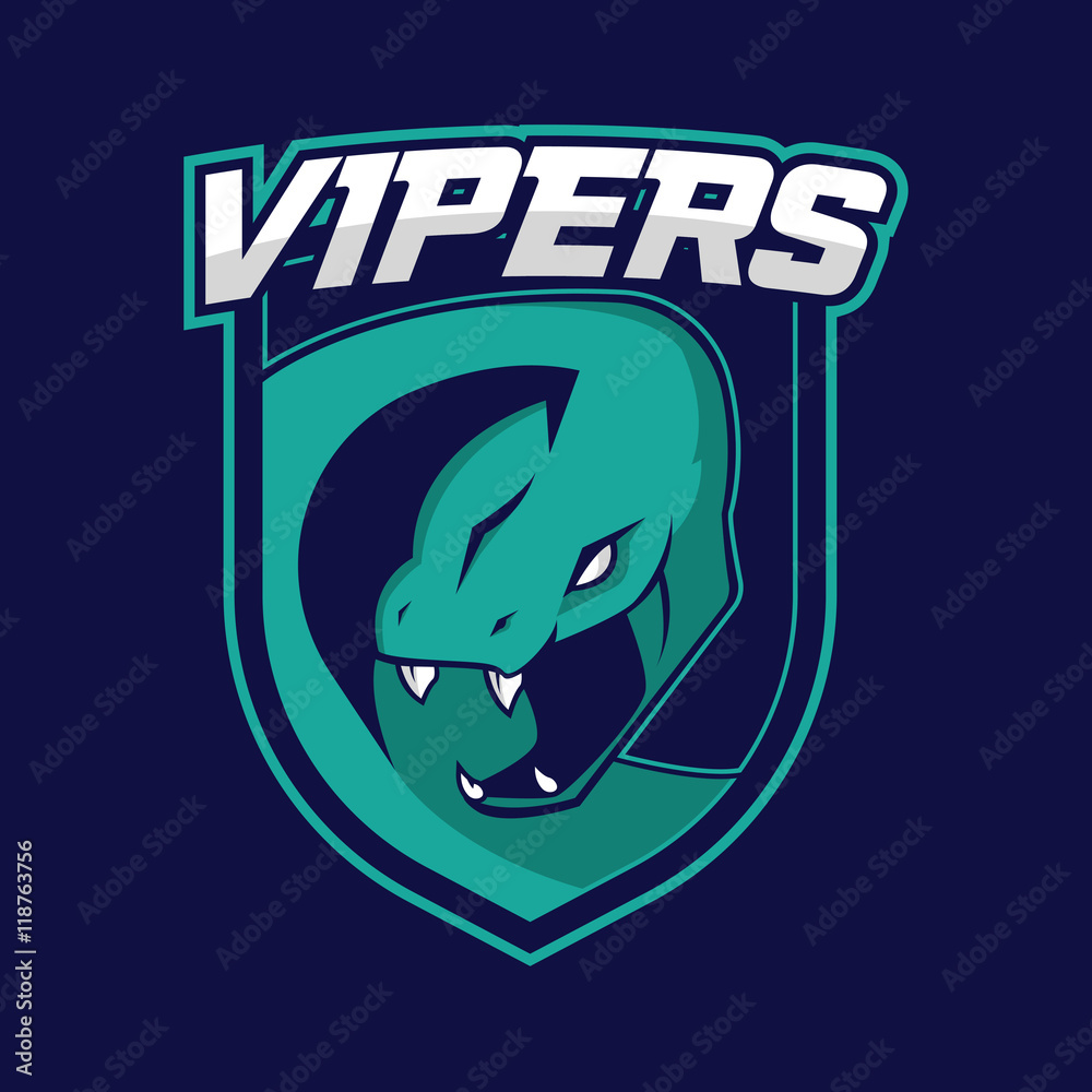 Modern professional logo for sport team. Snake mascot. Vipers, vector ...