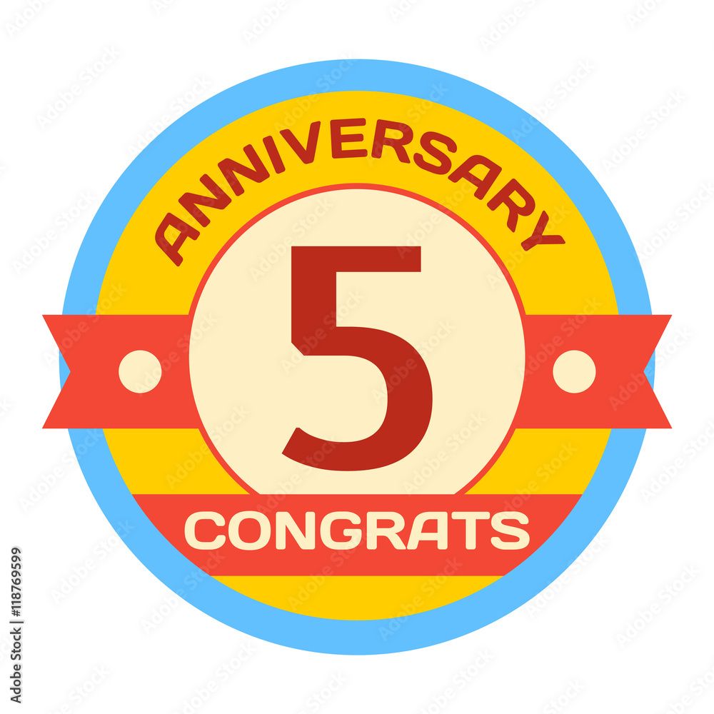 Birthday badge banner design flat background. Happy birthday badges ...