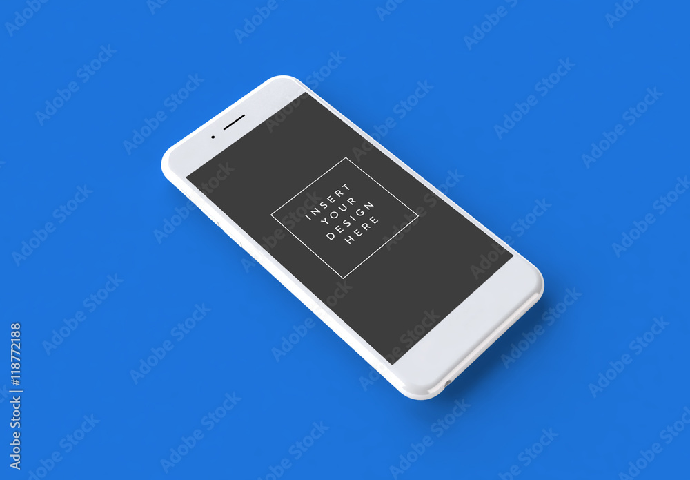 White iPhone-Compatible Mockup Stock Template | Adobe Stock