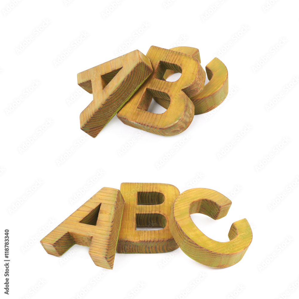 ABC letters composition isolated Stock Photo | Adobe Stock