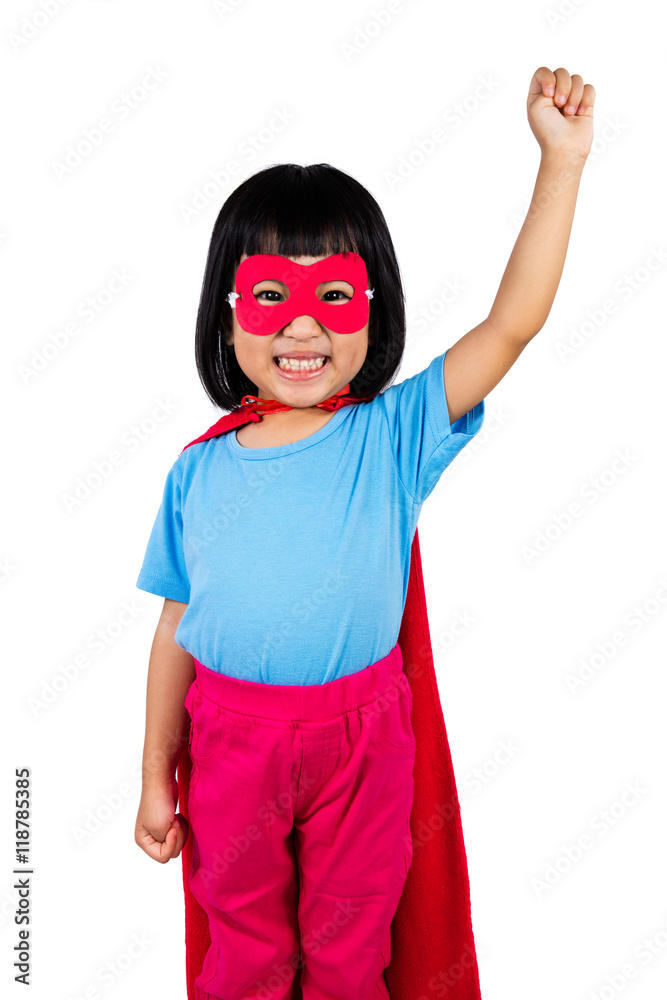 Asian Little Chinese Girl Wearing Super Hero Costume Stock Photo ...