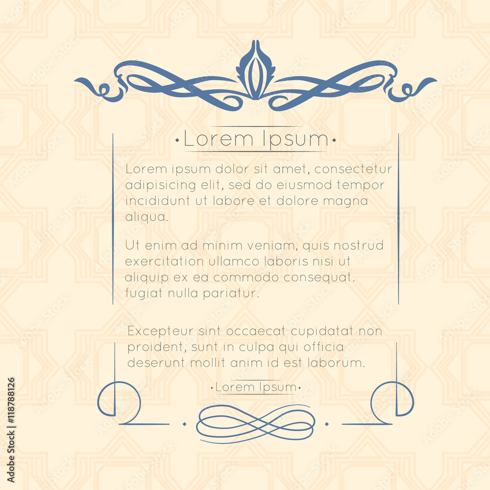 Border designs for greeting cards. Template design for invitation ...