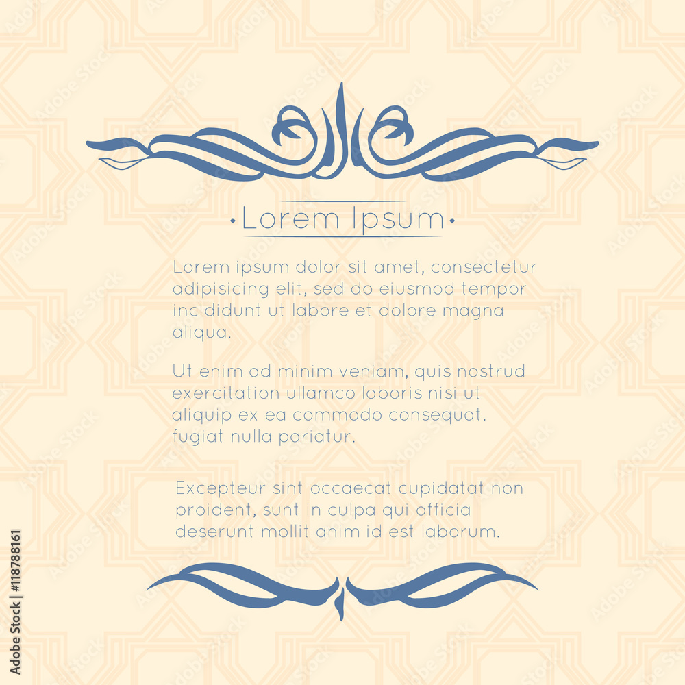 Border designs for greeting cards. Template design for invitation ...
