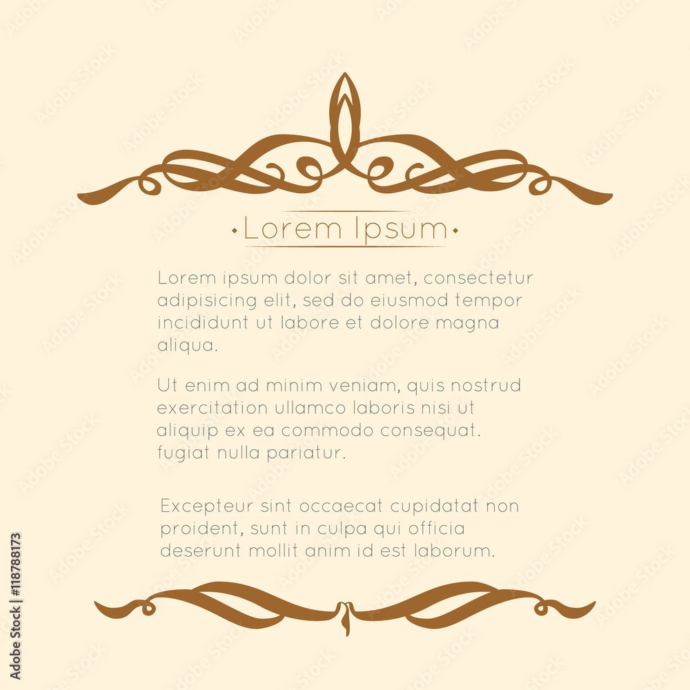 Border designs for greeting cards. Template design for invitation ...