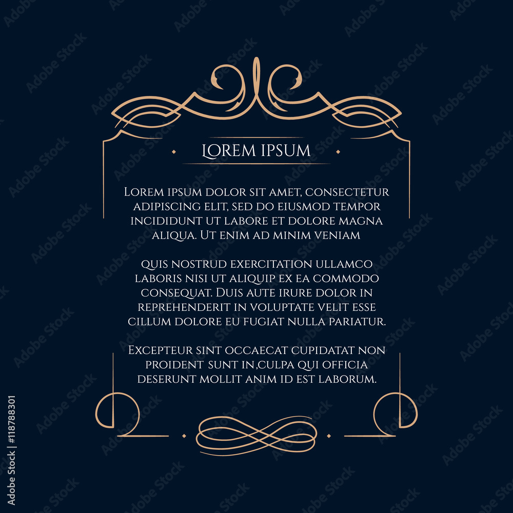 Border designs for greeting cards. Template design for invitation ...