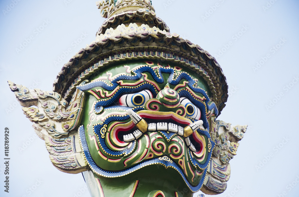 Demon Head Statue