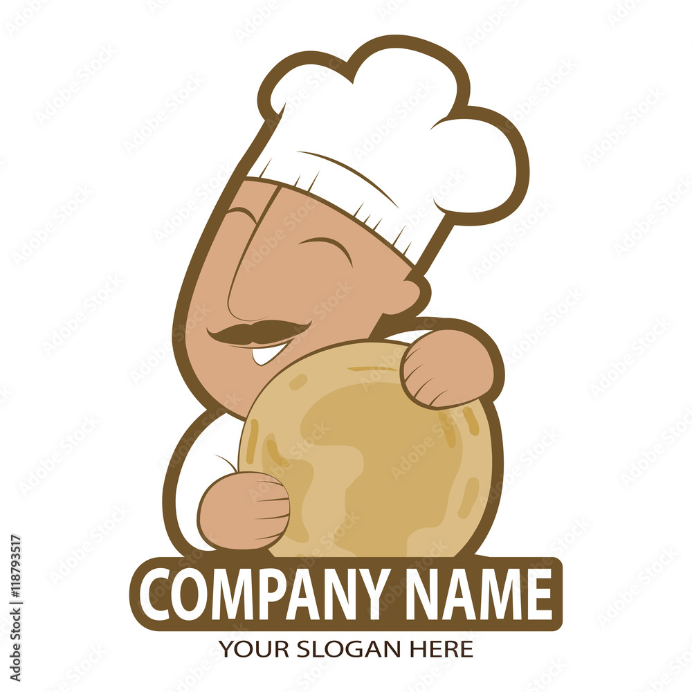 Logo Indian Chef, Indian Cuisine vector illustration on isolaed Stock ...