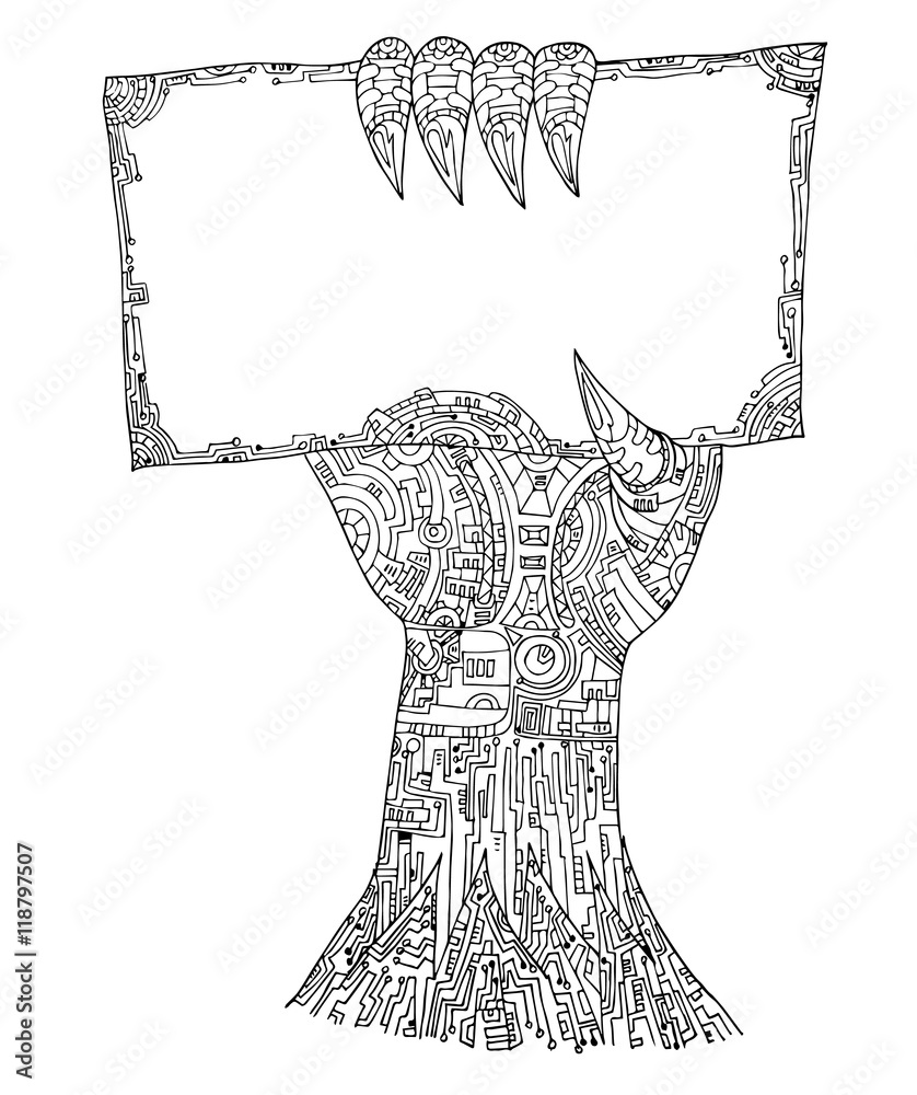 Ghost hand zentangle vector in Halloween.Ghost hand vector by hand ...