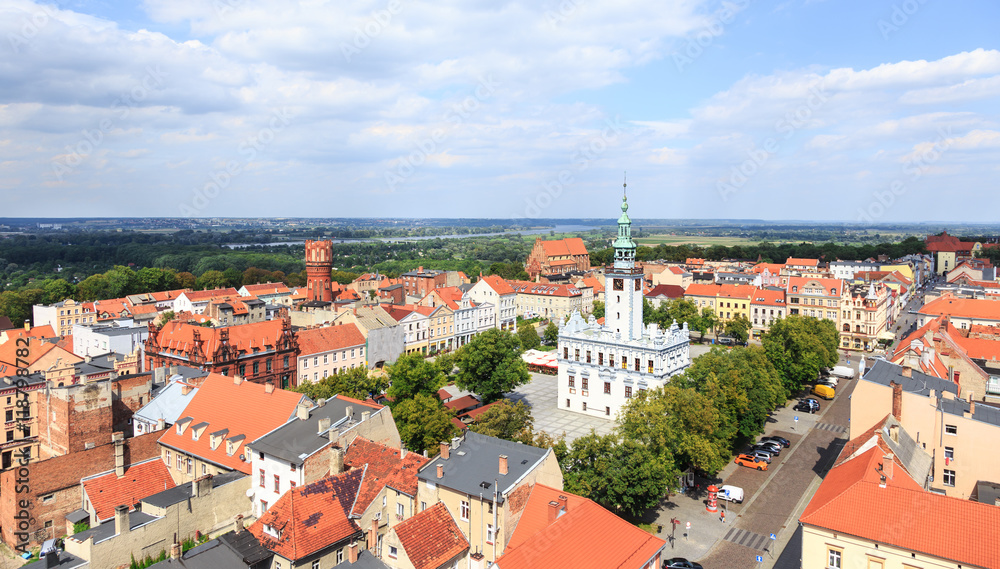 Widok Na Ratusz Oraqz Rynek Starego Miasta W Che mnie Che mno Miasto