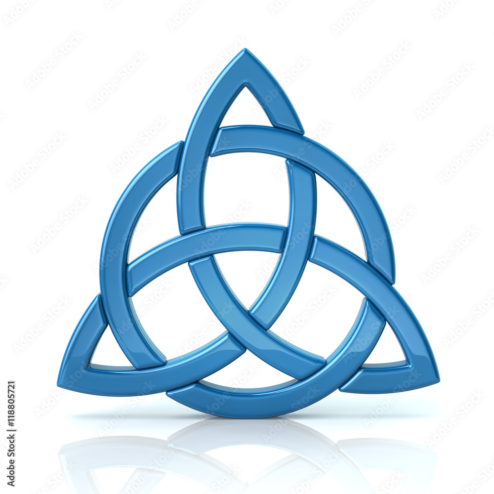 Blue celtic trinity knot Stock Illustration | Adobe Stock