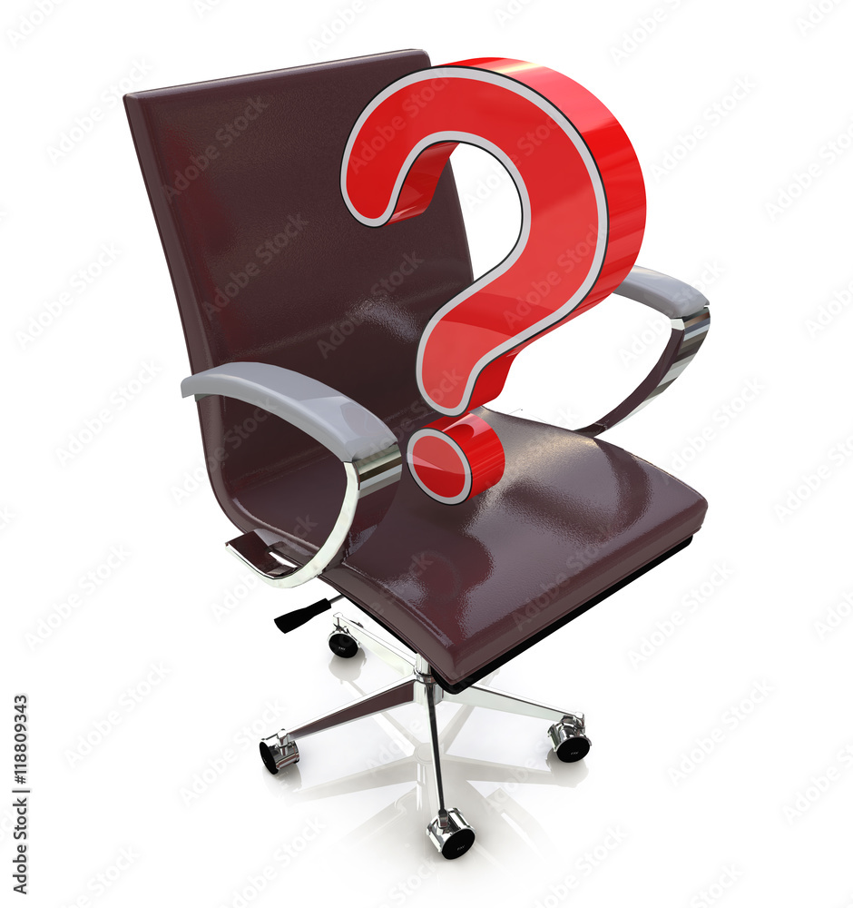 Office chair and Question Mark. Business considerations Stock ...