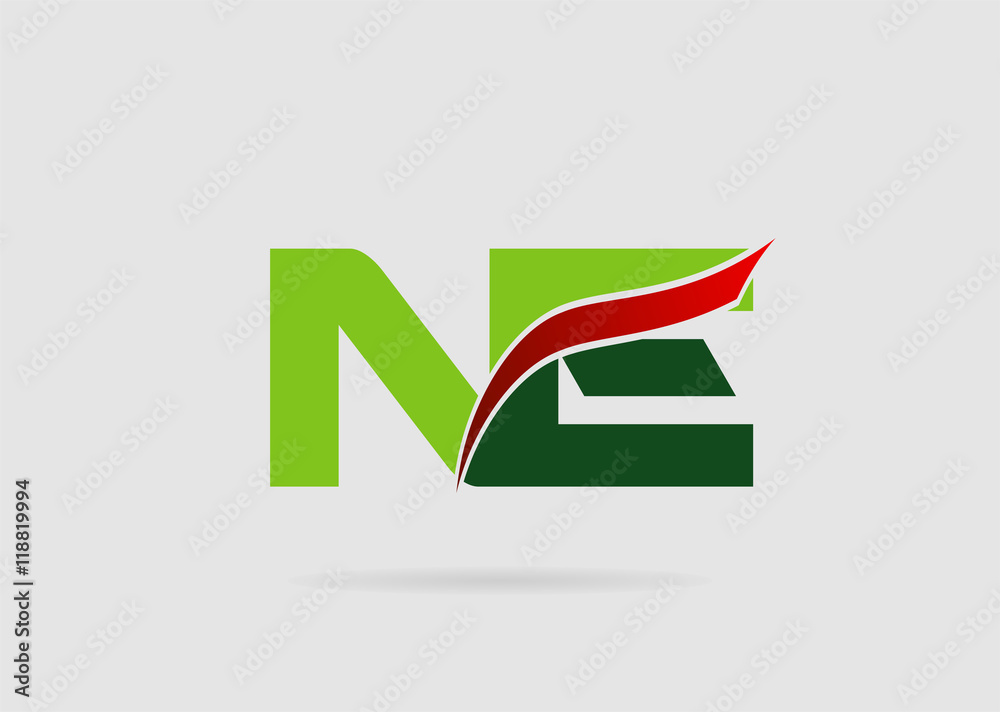 Ne logo Stock Vector | Adobe Stock