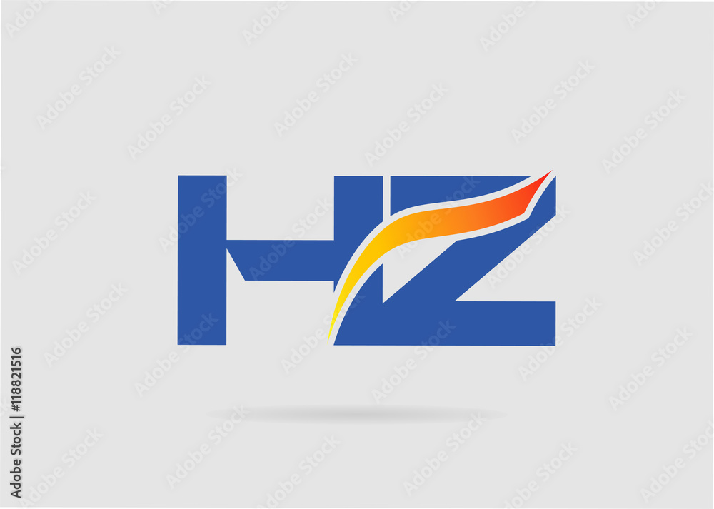 HZ Logo. Vector Graphic Branding Letter Element Stock Vector | Adobe Stock