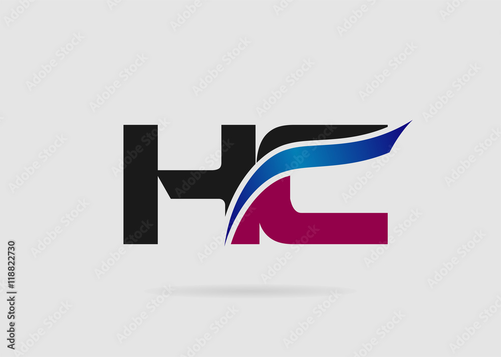 HC Logo. Vector Graphic Branding Letter Element Stock Vector | Adobe Stock