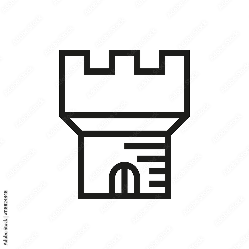 Black And White Castle Turret