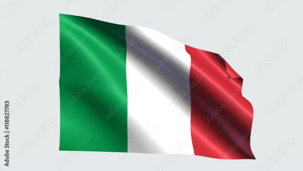 italian flag rgb alpha seamless looping Stock Video | Adobe Stock