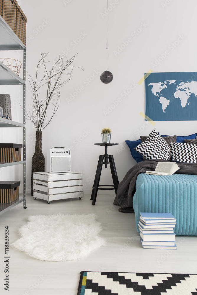 Delicate bedroom idea for sensitive souls Stock-Foto | Adobe Stock