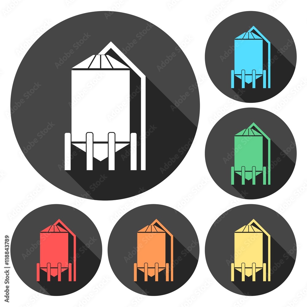 Silos storage icon Stock Vector | Adobe Stock