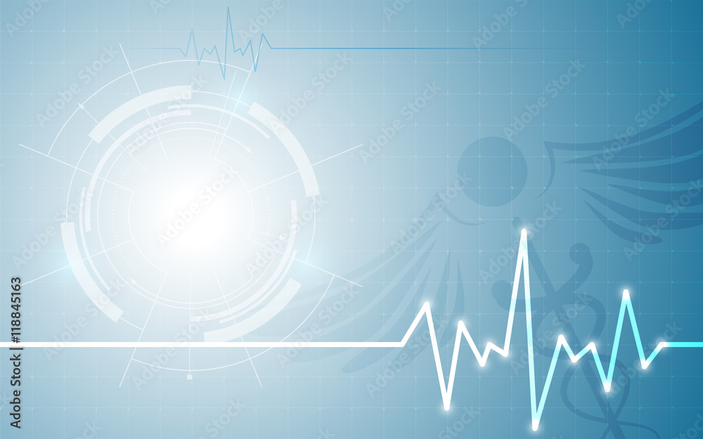 abstract medical technology innovation design concept blue background ...