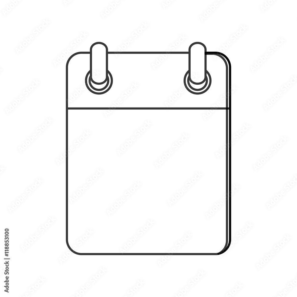 flat design blank notepad icon vector illustration Stock Vector | Adobe ...