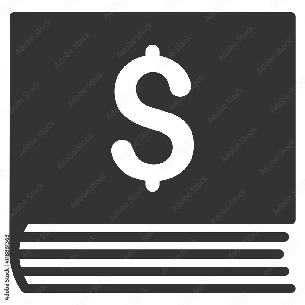 Sales Book icon. Vector style is flat iconic symbol with rounded angles ...