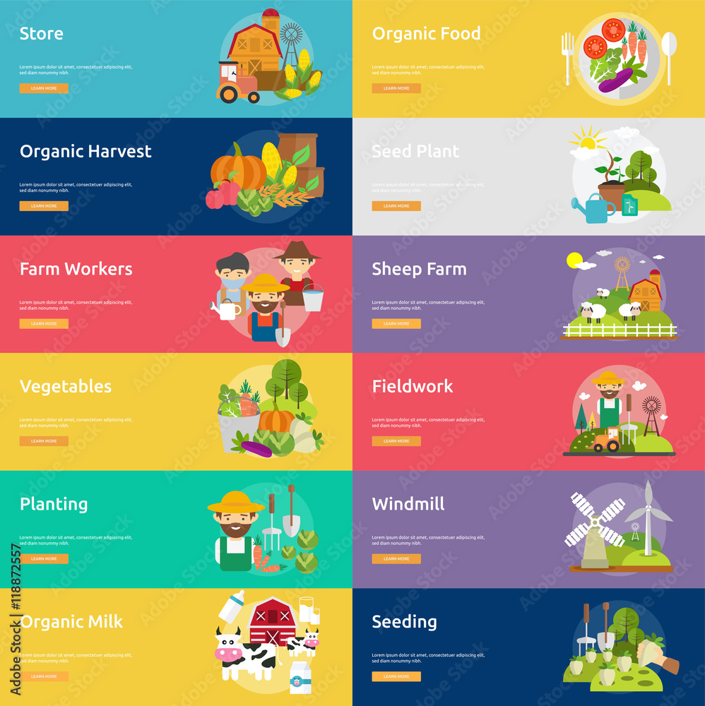 Farm and Ranch Conceptual Design Stock Vector | Adobe Stock