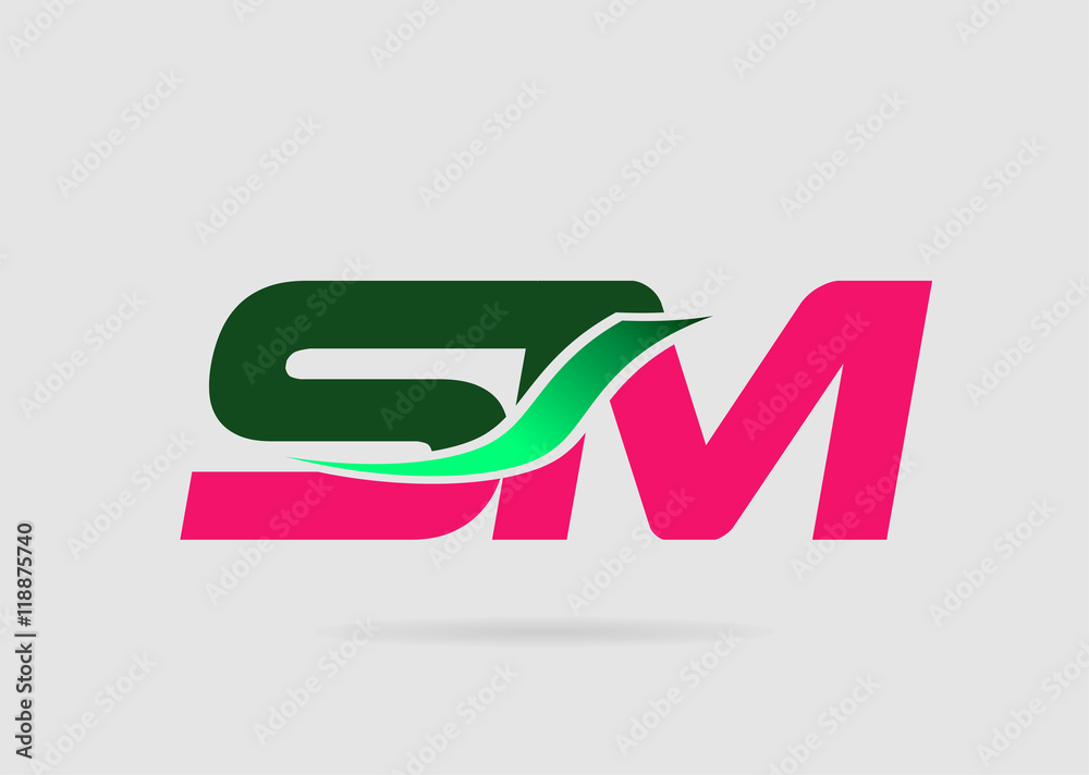 Elegant alphabet S and M letter logo. Vector illustration Stock Vector ...
