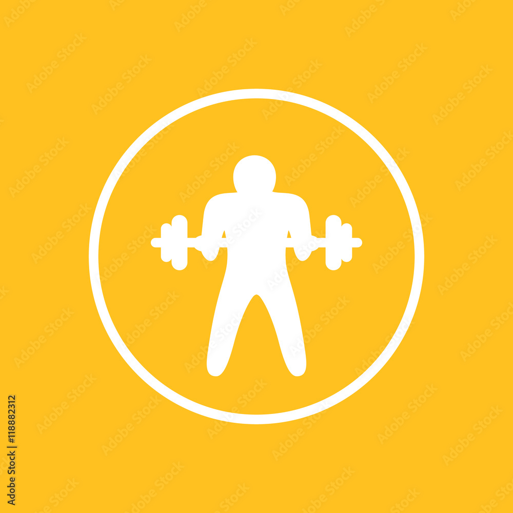 Bicep curl icon, arm exercise, vector illustration Stock Vector | Adobe ...