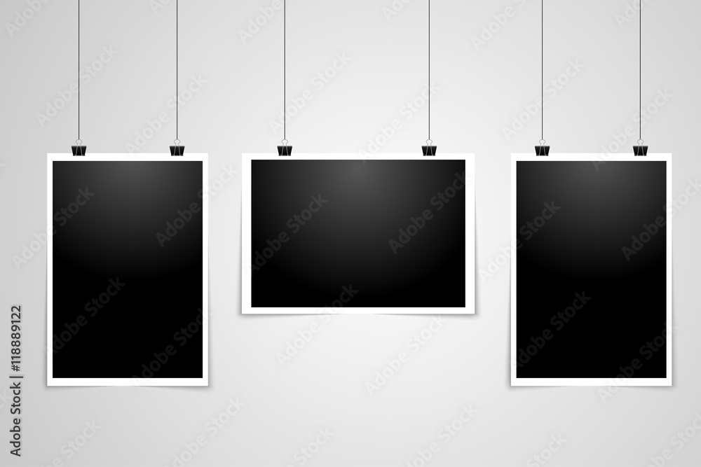 Illustration of Photo realistic Dark Poster Set Template. Realistic ...