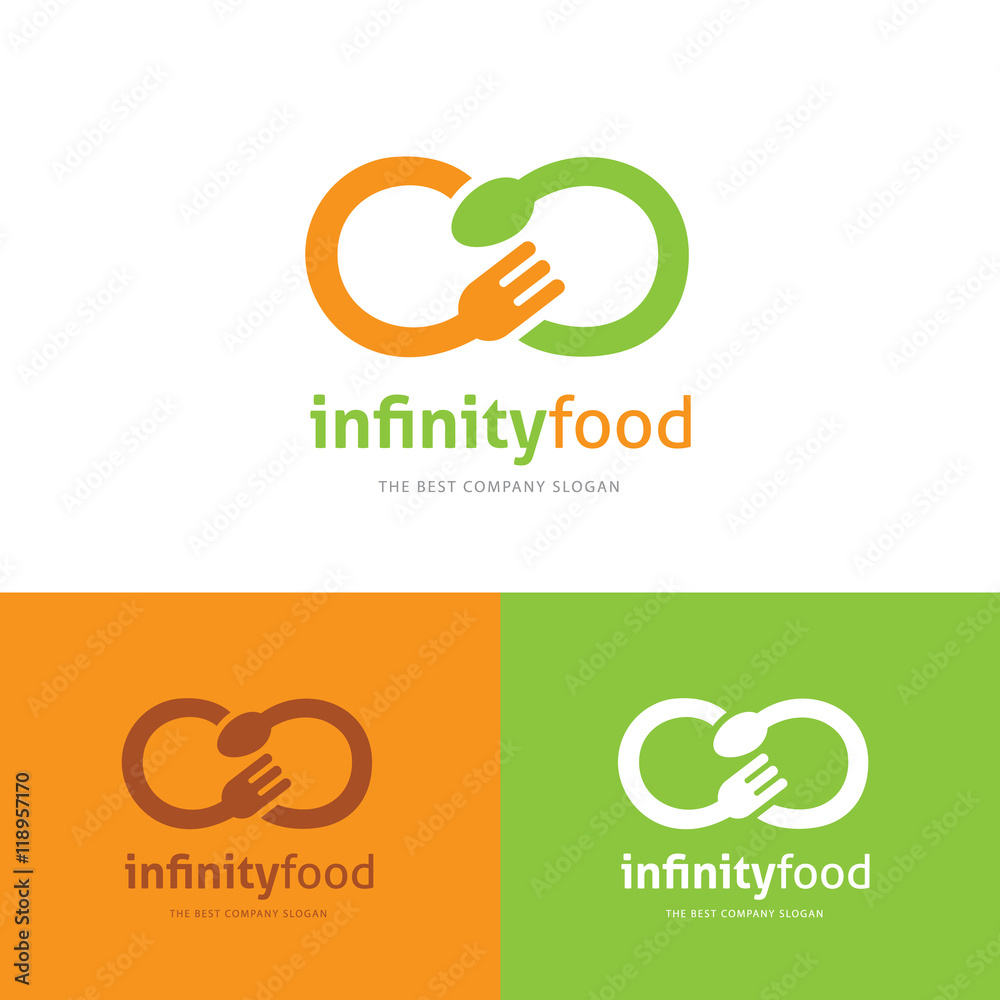 Food Logo, Infinity food logo design, food and restaurant brand ...