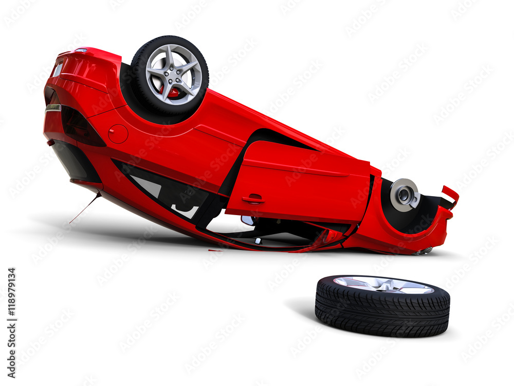 Car accident / 3D render image representing a car accident Stock ...