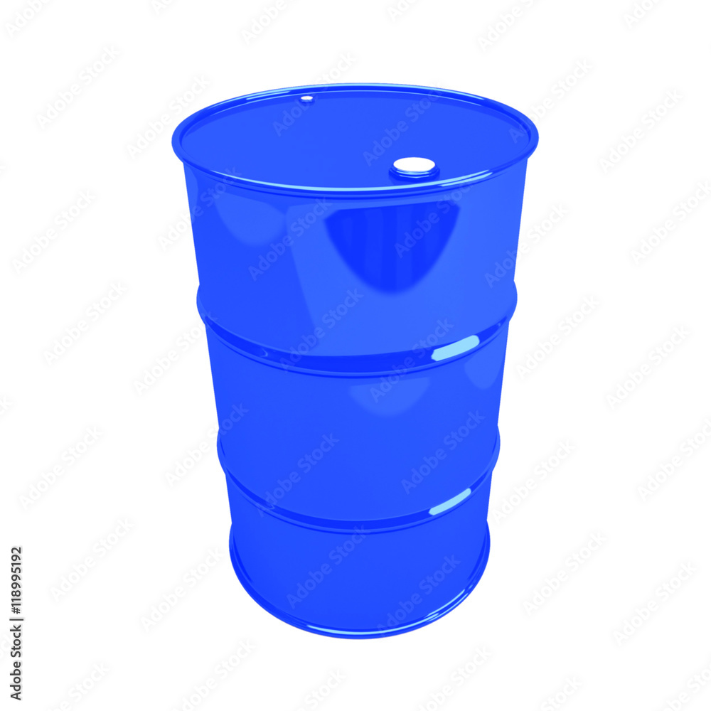 Single blue barrel 3d renderer illustration Stock Illustration | Adobe ...