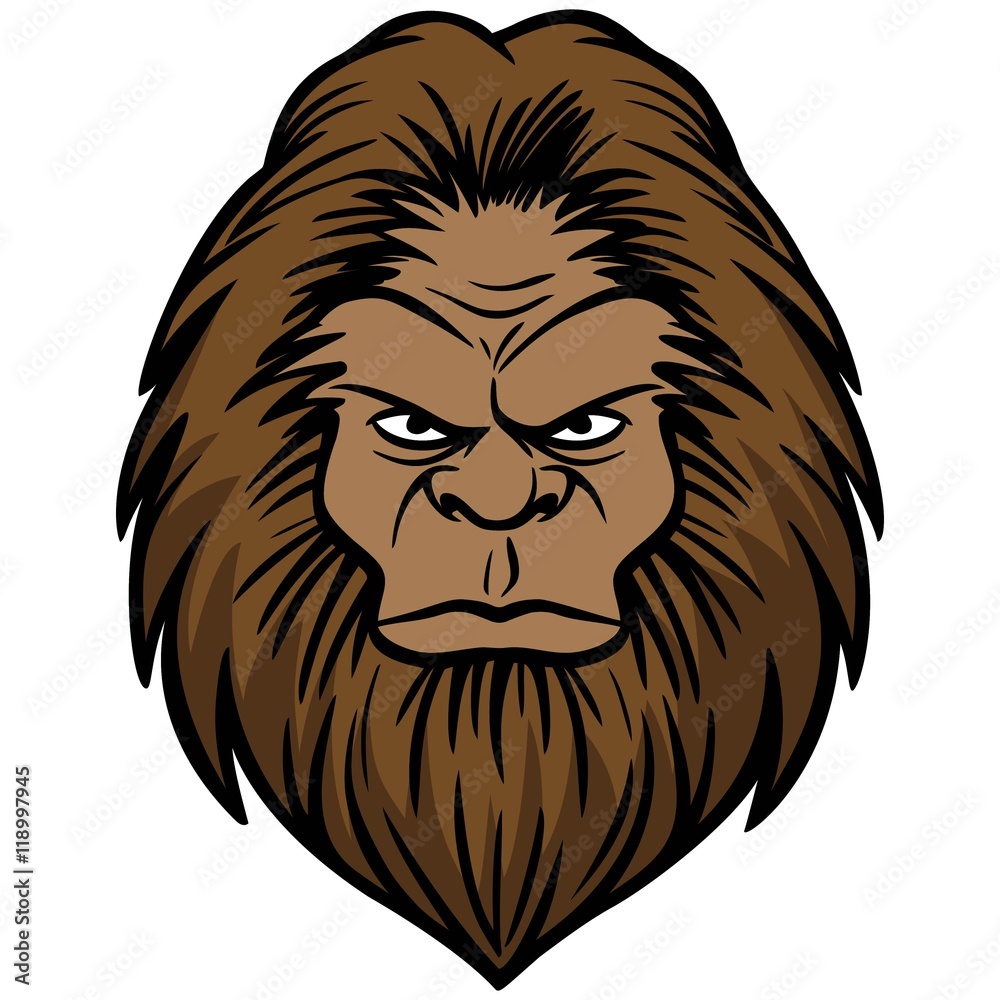 Bigfoot Head Stock Vector | Adobe Stock