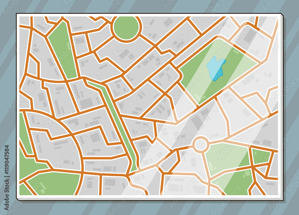 Vector texture city map illustration Stock Vector | Adobe Stock