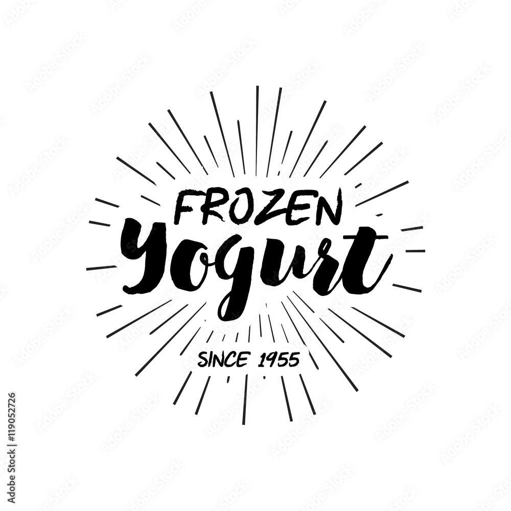 Ice Cream shop Design Labels. Vector Illustration. Retro design element ...