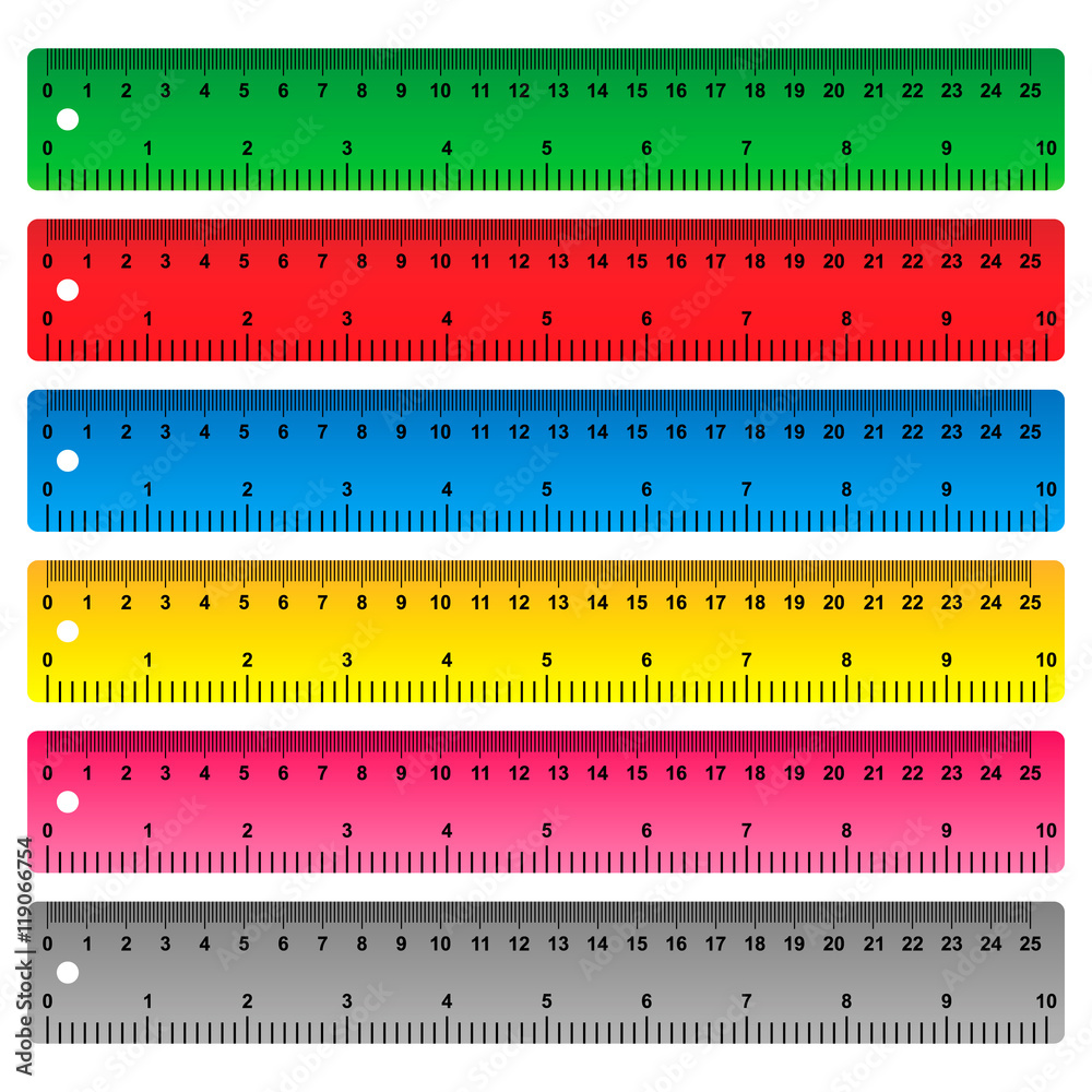 Ruler in centimeters, millimeters and inches Stock Vector | Adobe Stock