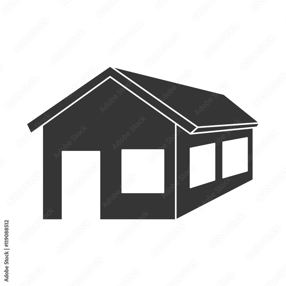 house building home property residential exterior silhouette vector ...
