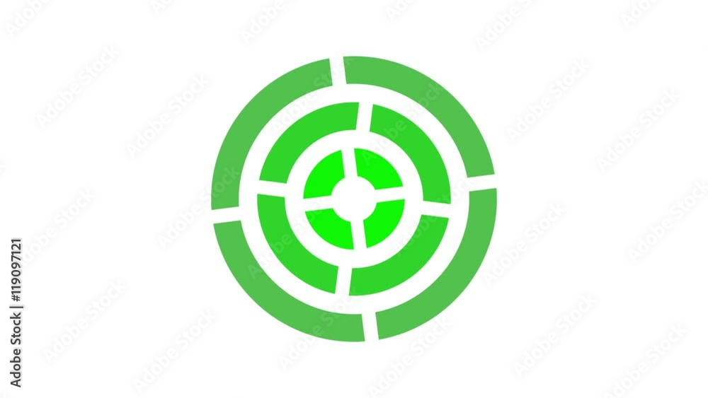 loading screen circular, green on white background - 4k 30fps loop ...