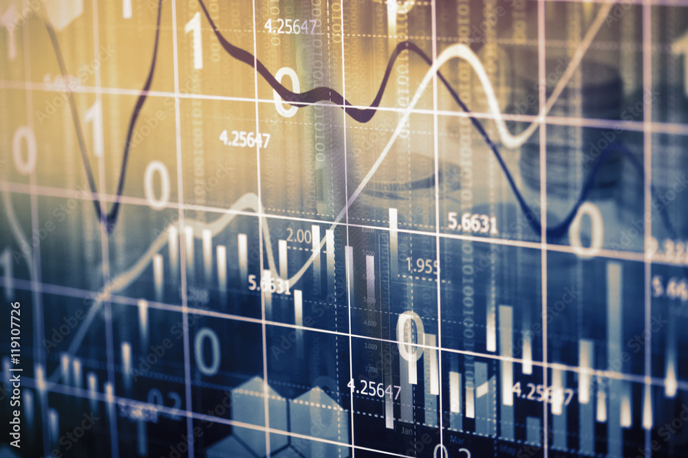 Stock market graph background Stock Illustration | Adobe Stock