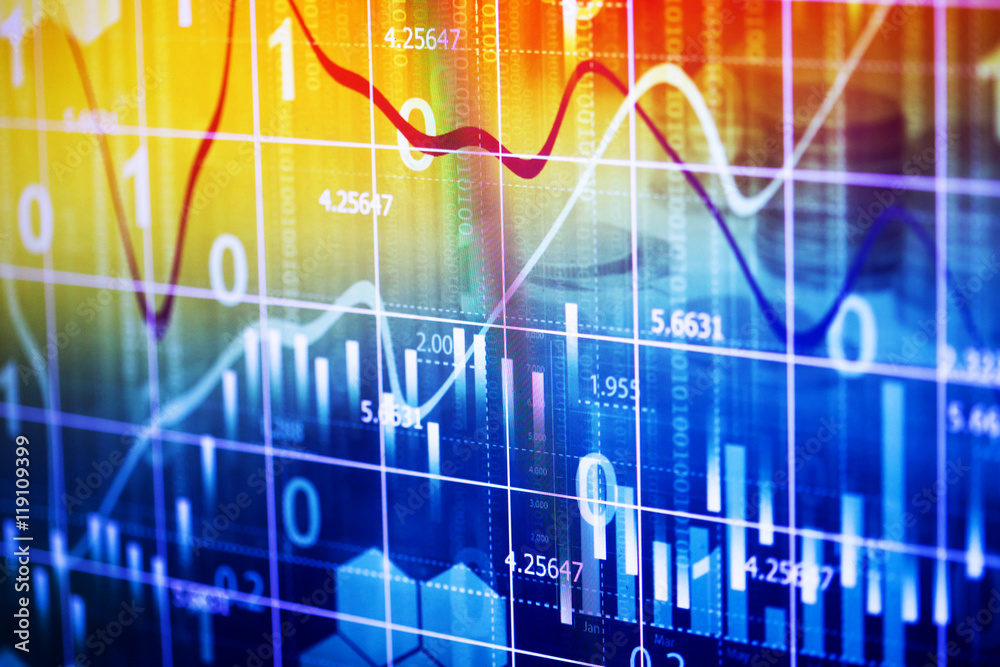 Stock market graph background Stock Illustration | Adobe Stock