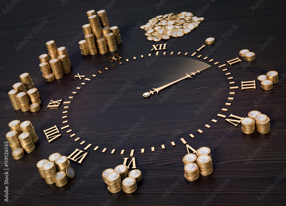 Zeit ist Geld Stock-Illustration | Adobe Stock
