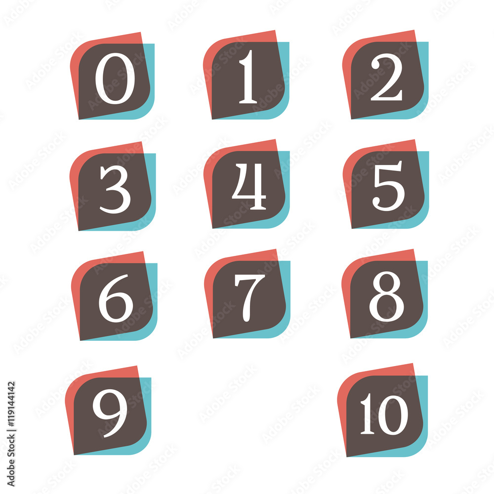 Numbers retro signs digit symbols logo company vector design vector de ...