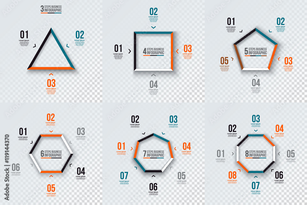Vector geometric shapes for infographic. Stock Vector | Adobe Stock